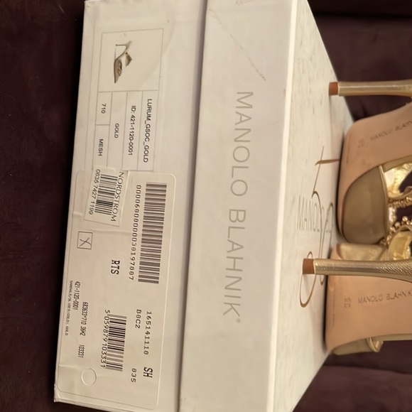 Manolo Blahnik | Shoes | Mano Blanhik Mesh Gold Lurum | Poshmark
